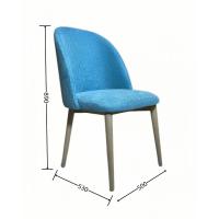 China Northern Europe Solid Wood Fabric Dining Chair Curved Backrest 500mm Seat Width OEM ODM for sale