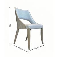 China Modern Solid Wood Leather Fabric Dining Chair 540mm Seat Height for Hotel Restaurant for sale