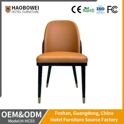 China PU Leather Indoor Dining Chair Without Armrest 520x690x880mm for Hotel Furniture for sale