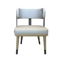 China Luxury Leather Upholstered Hotel Dining Chair 565mm 790mm Ash Wood Frame ODM for sale