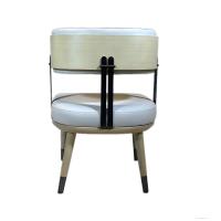 China Luxury Leather Upholstered Hotel Dining Chair 565mm 790mm Ash Wood Frame ODM for sale