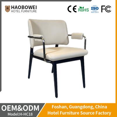 China ODM Ash Wood Hotel Dining Chair Leather Quilted 650mm Seat Height for Party for sale