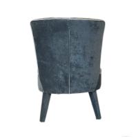 China Armless Grey Velvet Dining Chair 620mm Hotel Hospitality Furniture Customizable for sale