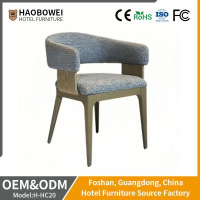 China Solid Wood Fabric Dining Chair 600mm x 560mm x 770mm for Restaurant Hotel for sale