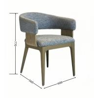 China Solid Wood Fabric Dining Chair Ash Wood Frame 600mmx560mmx770mm Hotel Restaurant Furniture for sale