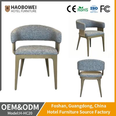 China Solid Wood Fabric Hotel Dining Chair 600mm x 560mm x 770mm for Restaurant Banquet for sale