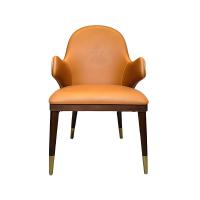 China Luxury PU Leather Hotel Dining Chair 560x650x910mm Ash Wood Frame ODM for sale