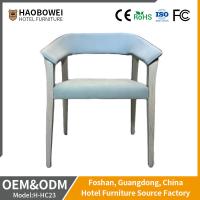 China Hardwood Frame Grey Leather Dining Chair 660mm 520mm 800mm for Hotel Restaurant Banquet for sale