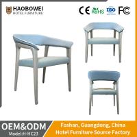 China Ash Wood Fabric Back Dining Chair 660mm x 520mm x 800mm for Restaurant Hotel for sale