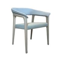China Ash Wood Fabric Back Dining Chair 660mm x 520mm x 800mm for Restaurant Hotel for sale