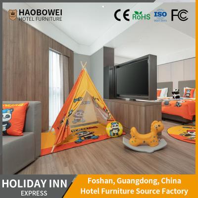 China Fixed Rotary Headboard Hotel Bedroom Set for Business Apartment Custom Furniture 1200mm for sale