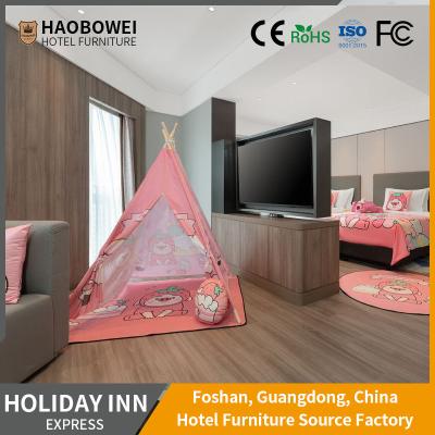 China Three Star Hotel King Size Bedroom Set with Custom Headboard for Business Apartment 1200mm for sale