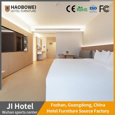 China Modern Villa Bedroom Set Ash Wood Frame 1800x2000mm Bed Anti-Fouling Leather for sale