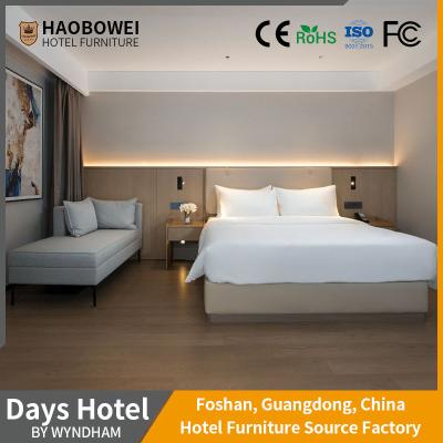 China 4 Star Hotel King Bedroom Set E1 Flame Retardant Plywood 1800x2000mm Bed for sale