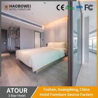 China Foshan Curved Backrest Ash Wood Frame Hotel Furniture Standard King Size Bedroom Set 1800mm for sale