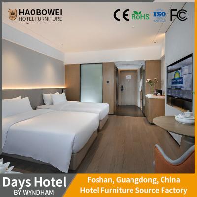 China Foshan 4 Star Hotel Bedroom Furniture Set Modern Double Bed 1800x2000mm Customizable for sale