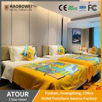 China Custom King Size Hotel Bedroom Furniture Set with Leather Headboard 1800mm for sale