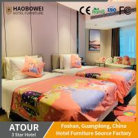 China Custom 3 Star Hotel Bedroom Set with Solvent-Free Anti-Fouling Leather Seat Cushion 1800mm for sale