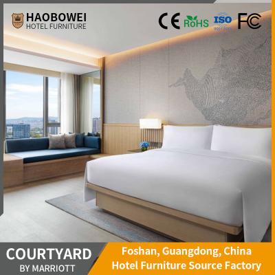 China Foshan 4 Star King Size Bedroom Set Marriott Hotel Furniture Customizable 2400mm Height for sale