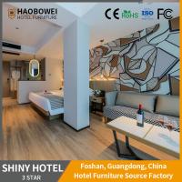 China Hotel Furniture Bedroom Set Ash Wood Frame 1500x2000mm King Size Bed with Anti-Fouling Leather for sale
