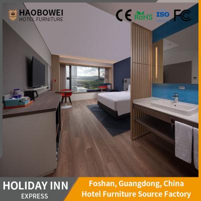 China Modern Luxury King Size Hotel Bedroom Set with Fireproof Board Veneer 2400mm Wardrobe for sale