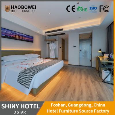 China Custom Modern King Size 3 Star Hotel Bedroom Set with E1 Grade Plywood Veneer for sale