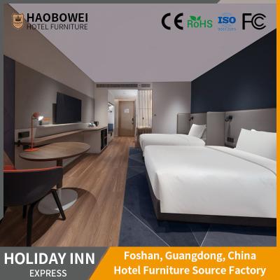 China Modern King Size Bedroom Set for Resort Hotel Furniture with Fireproof Board 2400mm for sale