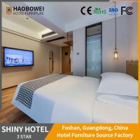 China Soft Package King Size Hotel Bedroom Set 3 Star Headboard Bed Furniture 1500x2000mm for sale