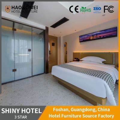 China Luxury King Size Hotel Bedroom Furniture Set with E1 Grade Plywood 1500x2000mm Bed for sale