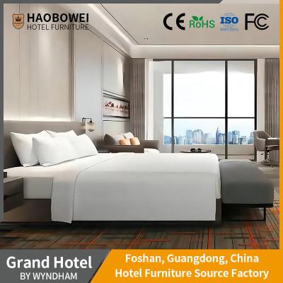 China Foshan Luxury Double Bedroom Hotel Furniture Set 2000mm Bed with Solid Wood and Marble for sale