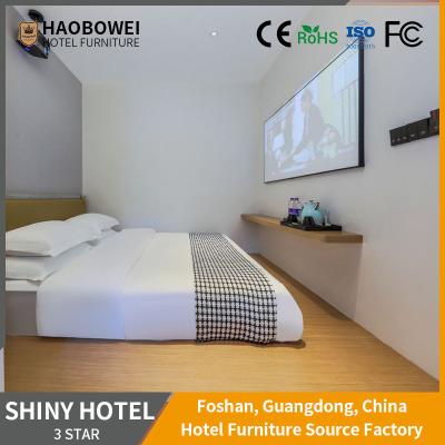 China Foshan Modern King Size Hotel Bedroom Furniture Set E1 Grade Plywood 1500x2000mm for sale