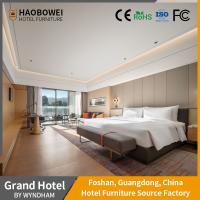 China Modern Luxury Hotel Bedroom Furniture Set Solid Wood Custom Size W2000mm Headboard for sale