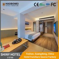 China 3 Star Hotel King Size Bedroom Set 1500x2000mm Curved Backrest Luxury Furniture Foshan for sale