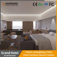 China Custom Five Star Hotel Bedroom Furniture Set King Size 2000mm Ash Wood Frame Curved Backrest for sale