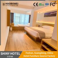 China Custom King Size Hotel Bedroom Furniture Set E1 Grade Plywood Veneer 1500x2000mm Bed for sale