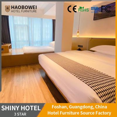 China Modern King Size Hotel Bedroom Set E1 Grade Plywood 1500x2000mm Bed Frame for sale
