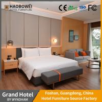 China Standard King Size Bedroom Set Furniture for WYNDHAM Grand Hotel 2000x2000mm Solid Wood for sale