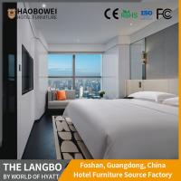 China Luxury King Size Bedroom Set for 5 Star Hotels with Dark Gray Oak Veneer 2550mm Height for sale