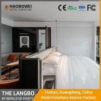 China Modern Hotel King Size Bedroom Set 5 Star Furniture with Dark Gray Oak Veneer 2550mm Height for sale