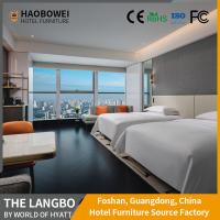 China Modern 5 Star Hotel King Size Bedroom Furniture Set Dark Gray Oak Veneer E0 Grade for sale