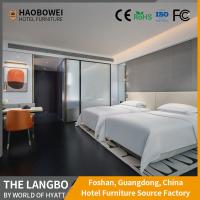 China Modern Ash Wood Frame Double Bedroom Set Furniture for 5 Star Resort Hotel for sale