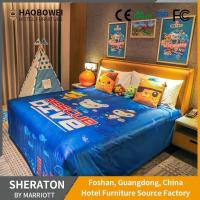 China Hotel Furniture Bedroom Set King Size 1800x2000mm Solvent-Free Anti-Fouling Leather for sale