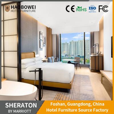 China Custom King Size Bedroom Set for Sheraton Hotel Furniture 1800x2000mm from Foshan for sale
