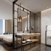 China Custom Luxury King Size Bedroom Set for Marriott 5 Star Resort Hotel 1800x2000mm for sale