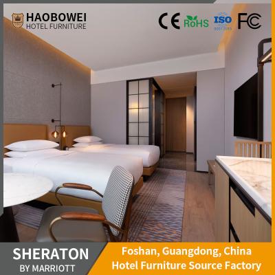 China King Size Bedroom Set 1800x2000mm Sheraton 5 Star Hotel Furniture Source Factory for sale
