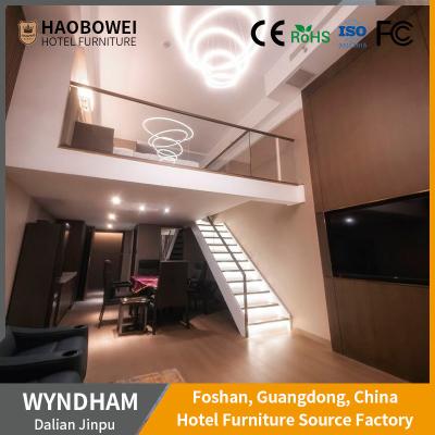 China Modern Luxury King Size Hotel Bedroom Set with Leather Headboard 1800x2000mm for sale