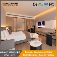 China Custom King Size Hotel Bedroom Furniture Set with Leather Headboard 1800x2000mm for sale