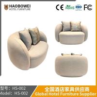China Two Person Sofa 1300mm Ash Wood Frame Cotton Linen Fabric for Hotel Lobby Living Room for sale