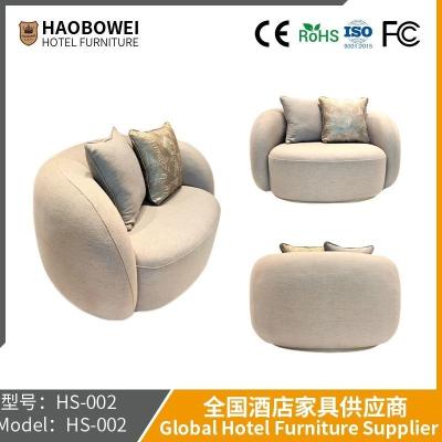 China Two Person Sofa 1300mm Ash Wood Frame Cotton Linen Fabric for Hotel Lobby Living Room for sale