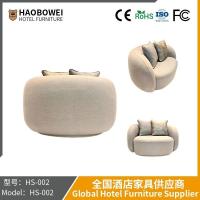 China Two Person Sofa 1300mm Ash Wood Frame Cotton Linen Fabric for Hotel Lobby Living Room for sale
